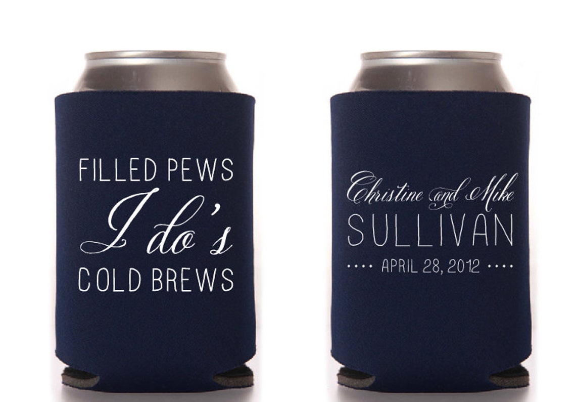 Filled Pews I Do's Cold Brews Custom Wedding Collapsible - Etsy