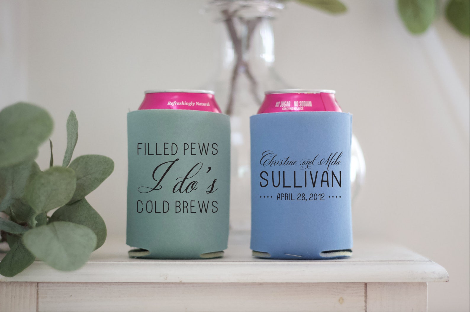 Filled Pews I Do's Cold Brews Custom Wedding Collapsible - Etsy