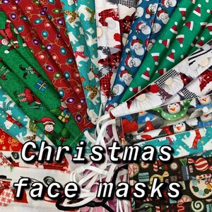 Winter Holidays Cotton Face Mask Optional Filter Pocket and - Etsy
