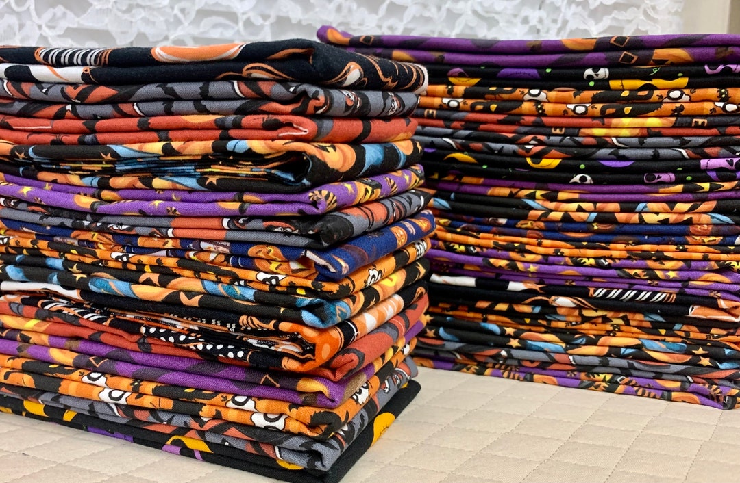 Halloween Cloth Napkins- Set of 10- Spooky and Fun Theme Napkins - 100% ...