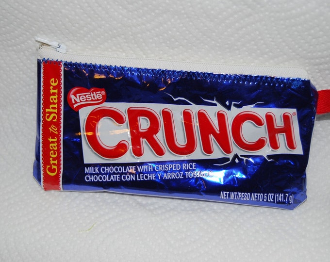 Nestle Crunch Candy Bar Wrapper - Recycled and Upcycled Into Coin Purse ...