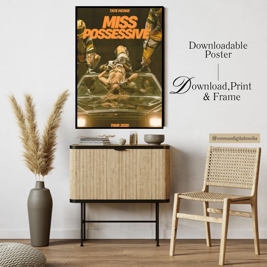 Tate Mcrae Miss Possessive Tour Poster,miss Possessive Tour Poster,tate ...