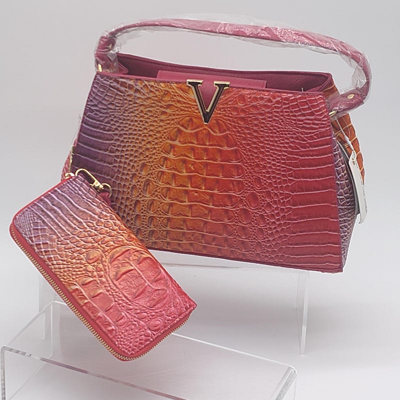 Women's Red Croc Handbags - Etsy