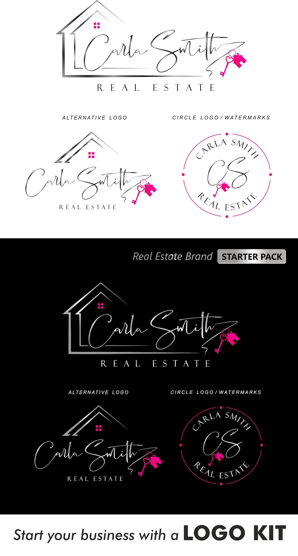 Realtor Logo Branding Kit: Premade Real Estate Agent Design (digital ...