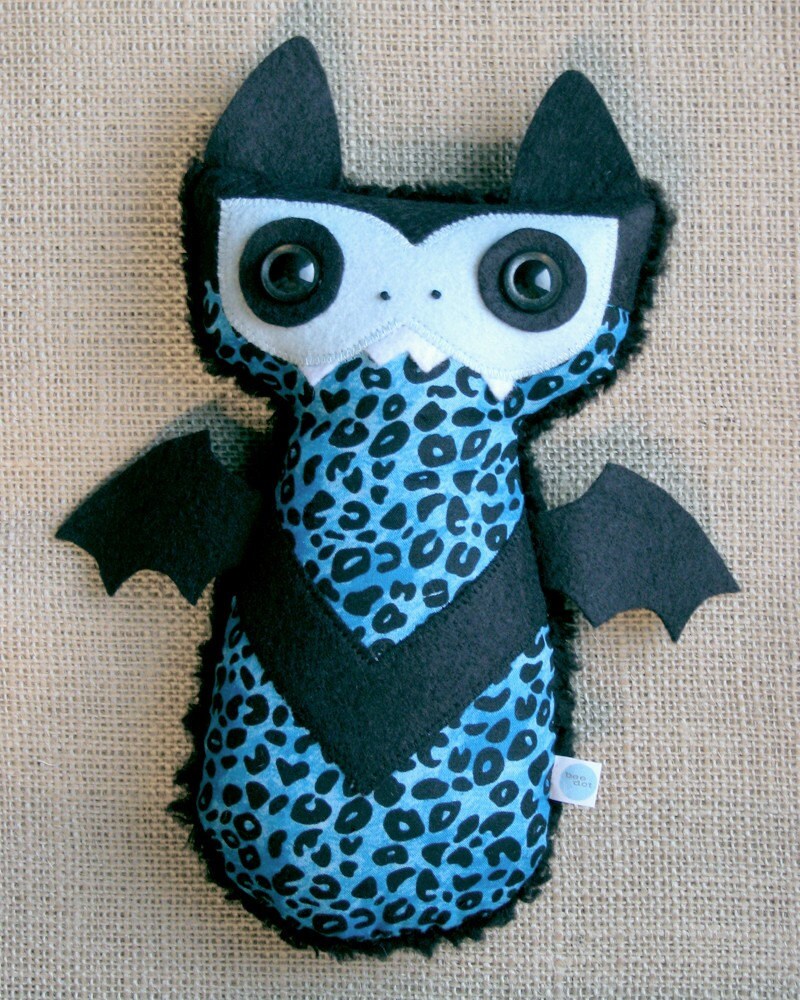 Blue Cheetah Vampire Bat Plush - Etsy