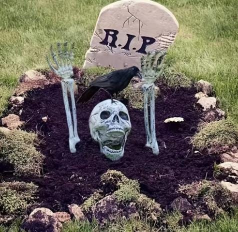 Creepy Skeleton Head Halloween Decoration Spooky Skull Decor for ...