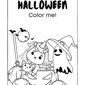 Libro Para Colorear De Halloween - Etsy
