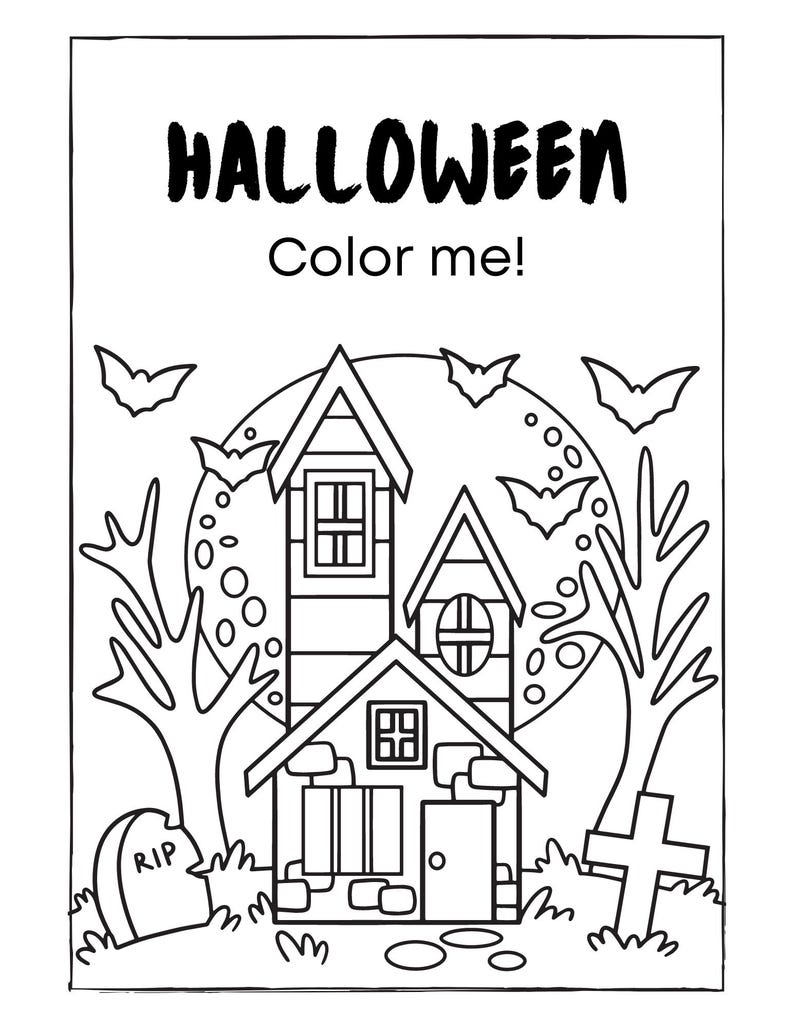 Libro Para Colorear De Halloween - Etsy