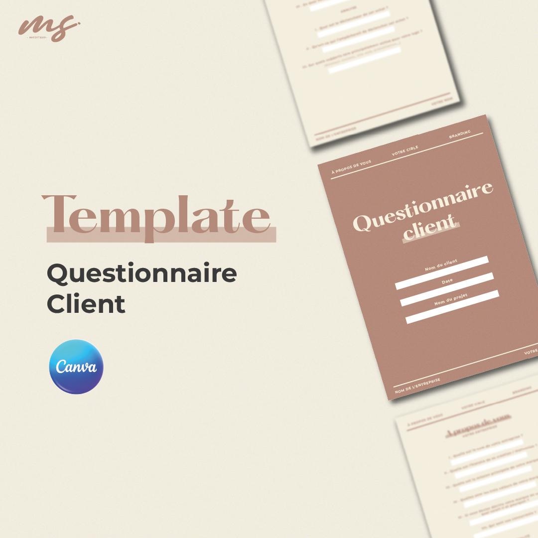Canva Client Questionnaire for Freelance Graphic Designer, Editable ...