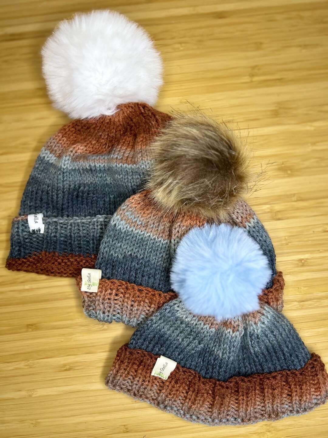 The Ombre Bobble Hat Mini Me Sets - Etsy