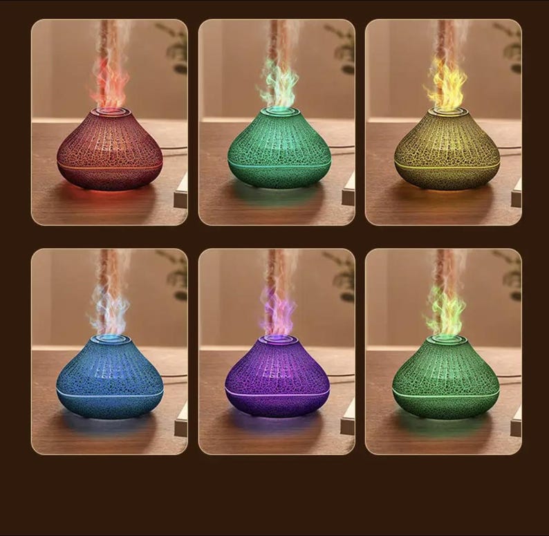 Essential Oils Aroma Diffuser 160 Ml Volcano Flame Diffuser - Etsy