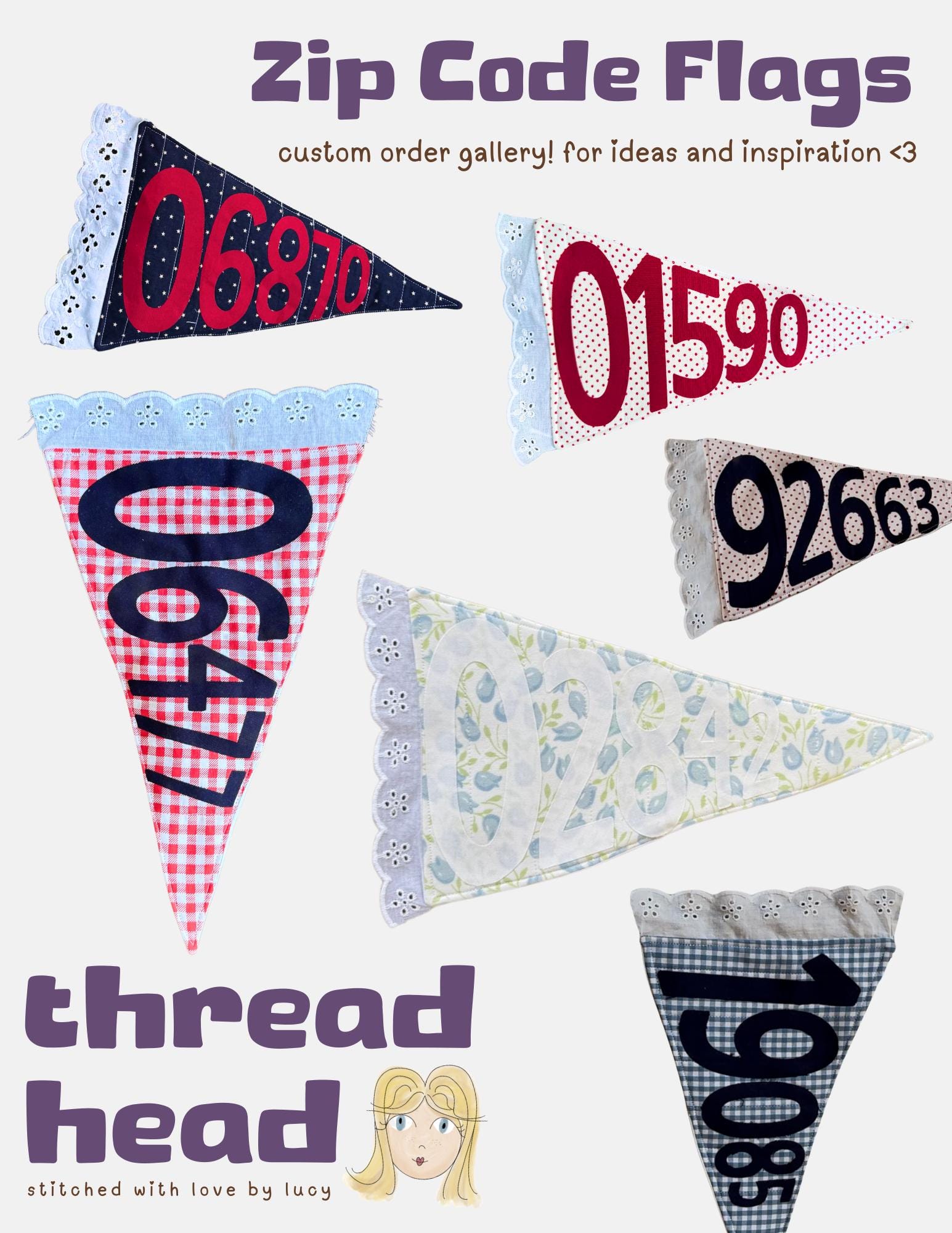 Custom Quilted Pennant Flag: Personalized Dorm & Room Decor - Etsy