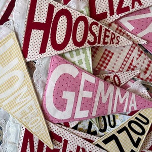 Custom Quilted Pennant Flag: Personalized Dorm & Room Decor - Etsy