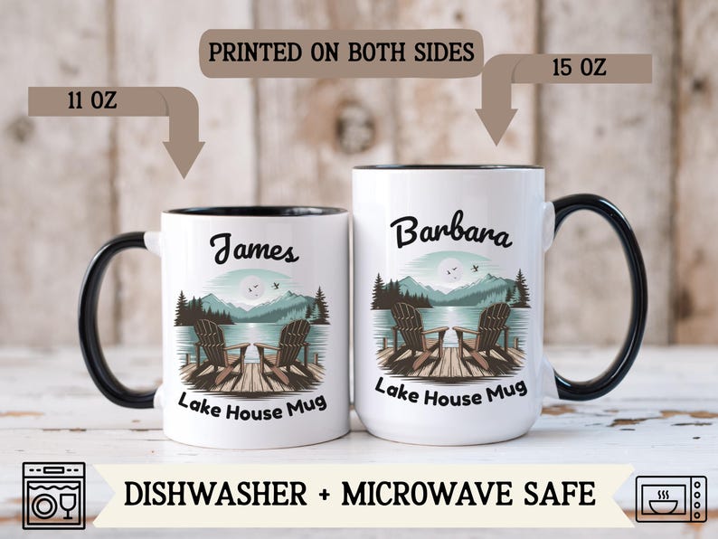 Personalized Lake House Mug: Custom Family Lake Decor Gift - Buy Single ...