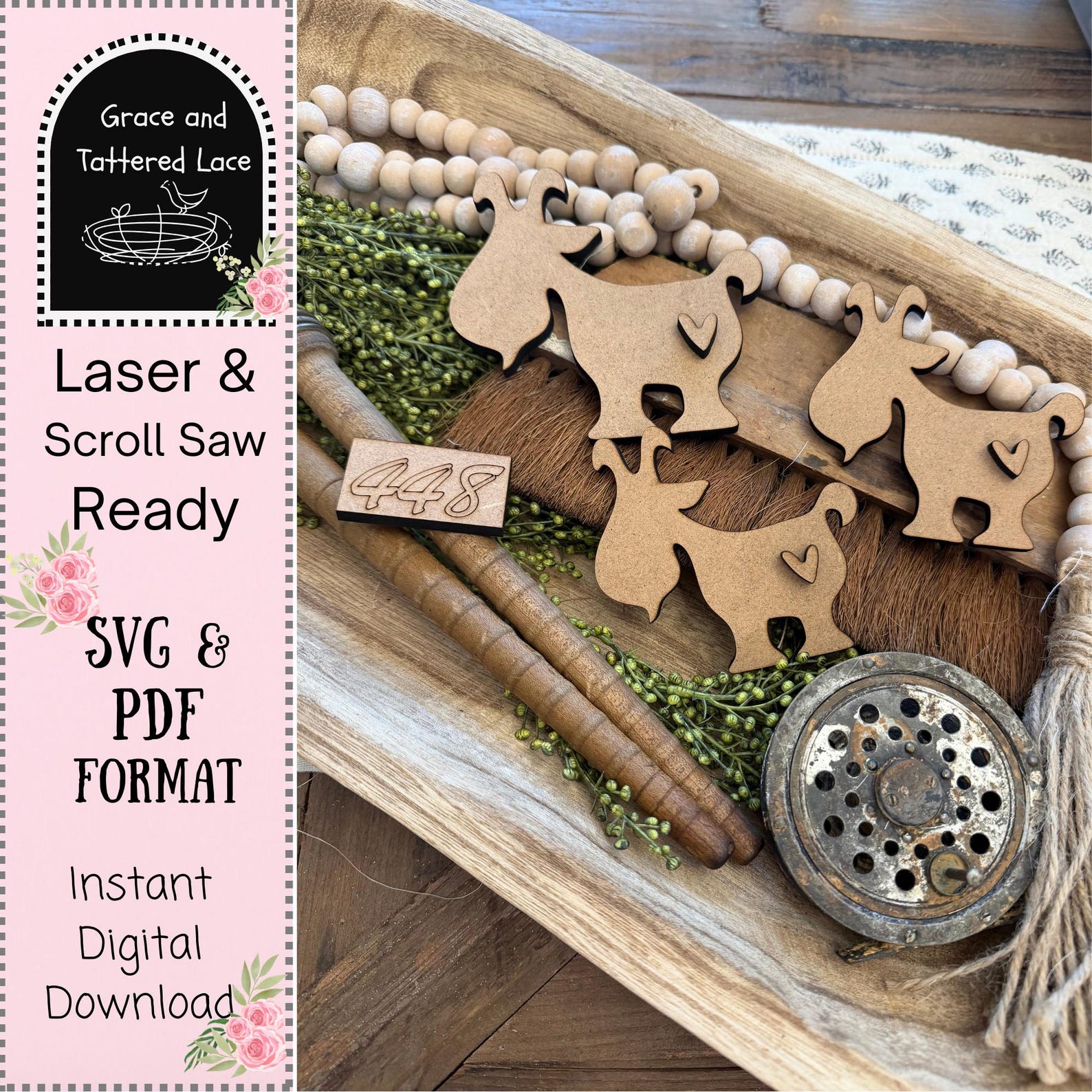 Wonky Goat Dough Bowl Fillers SVG: (digital Download) - Etsy