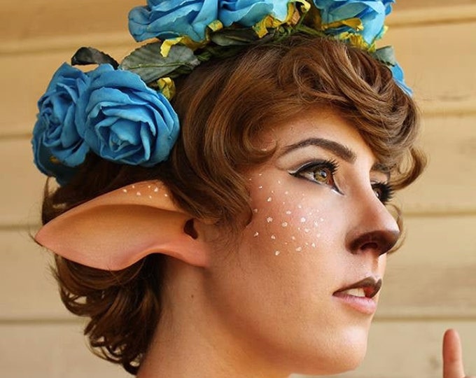 Satyr Faun Gelfling Fairy Elf Cosplay LARP Halloween Latex Pointed Ears ...