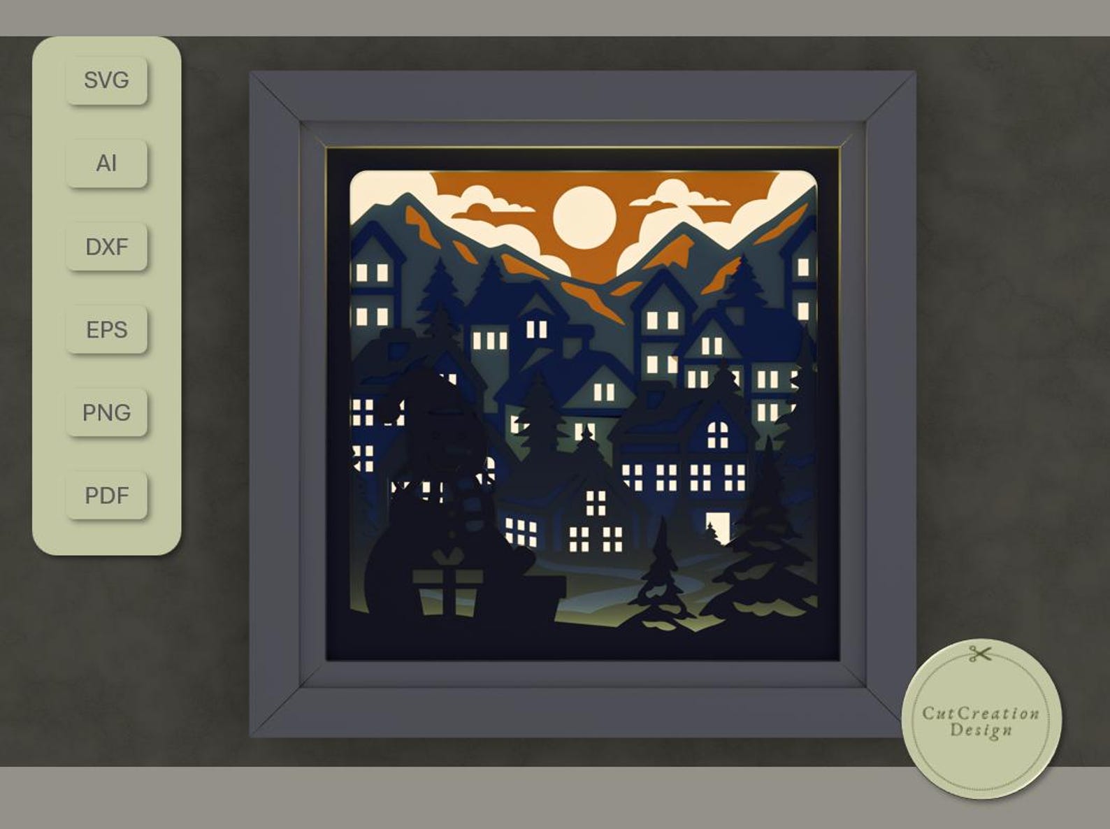 3D SVG Christmas Shadowbox Bundle, Lightbox Svg, Shadowbox for Cricut ...