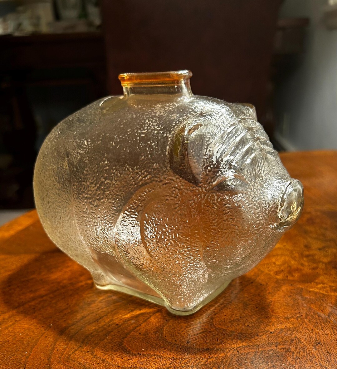 ANCHOR HOCKINGS Carnival Glass Piggy Bank. Vintage From the 1960-70s ...