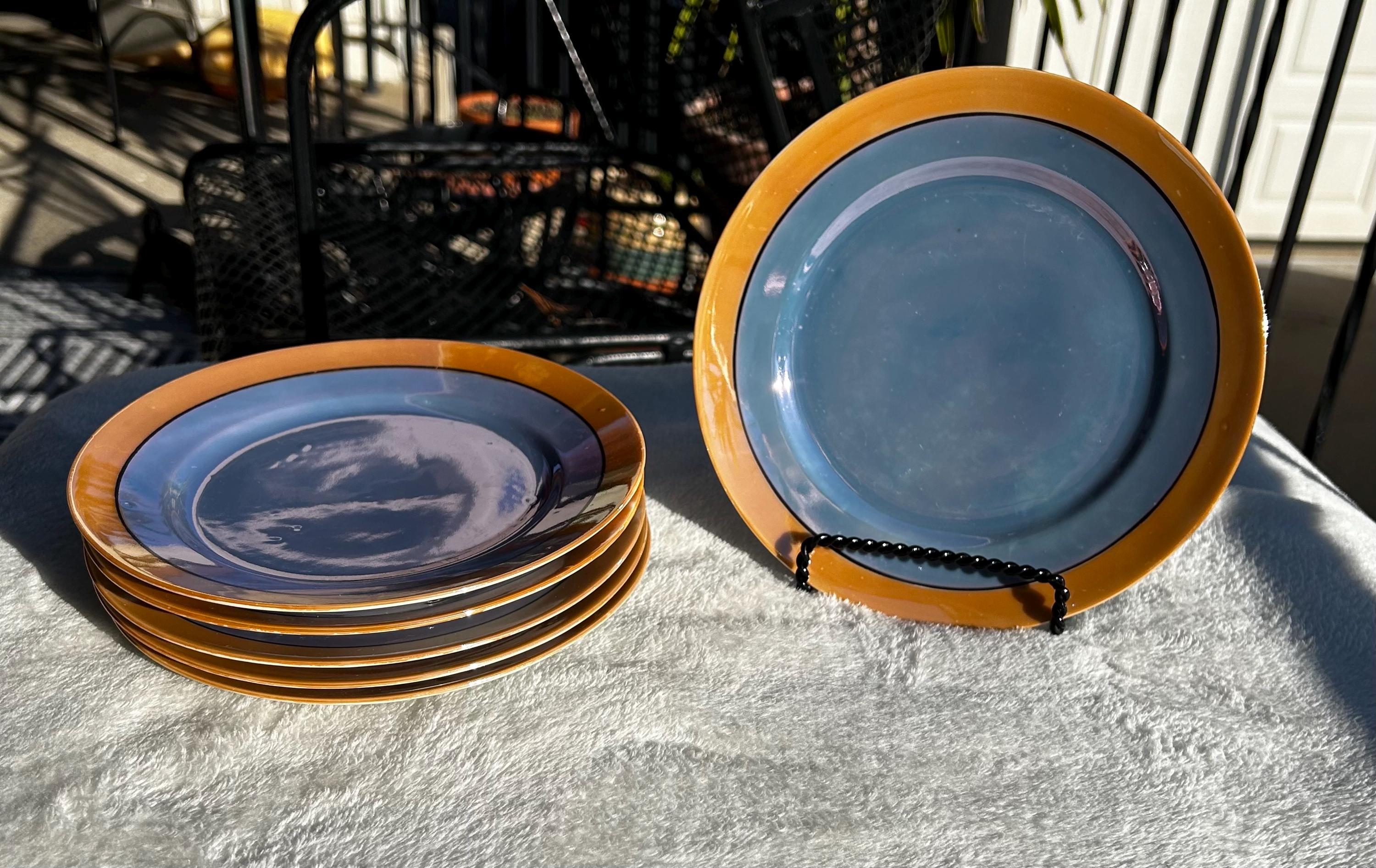 Vintage Japan Takito Lusterware Tea Set, Hand Painted Iridescent Teapot ...