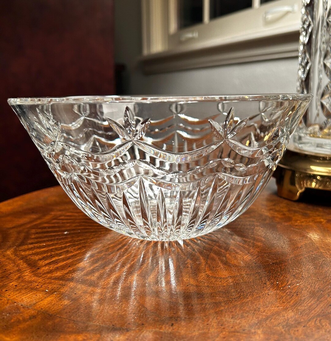 Fifth Avenue 24% Lead Crystal Bowl, Hand Cut Waterford Style - Etsy