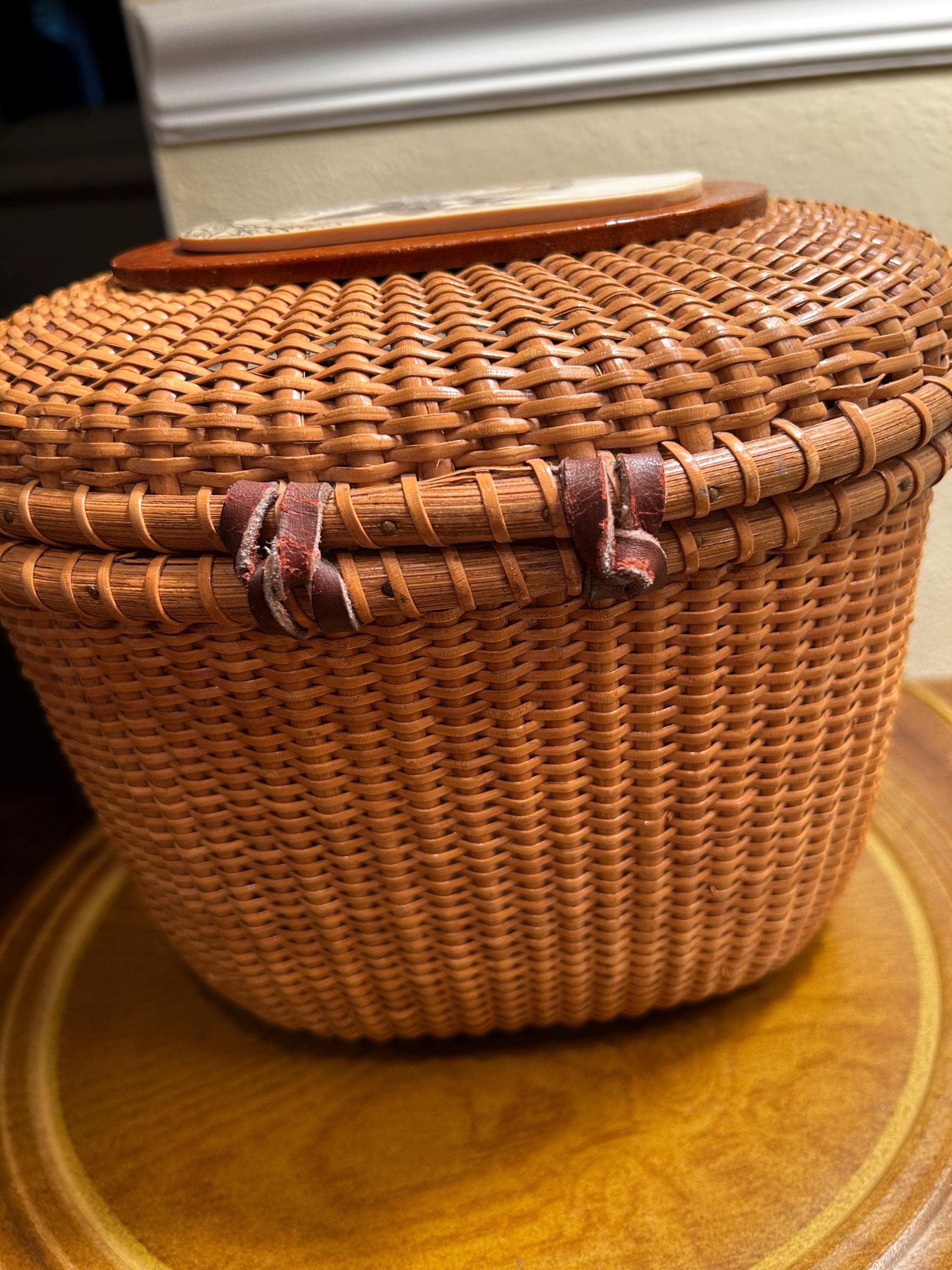 SIGNED NANTUCKET Basket Purse "farnum” Estate Sale Find. Circa 1970 ...