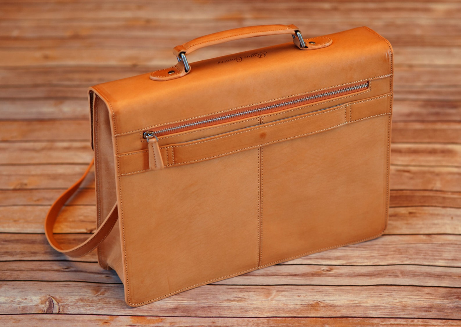 Large Briefcase Made From Italian Leather in Tan, Navy or Brown. - Etsy