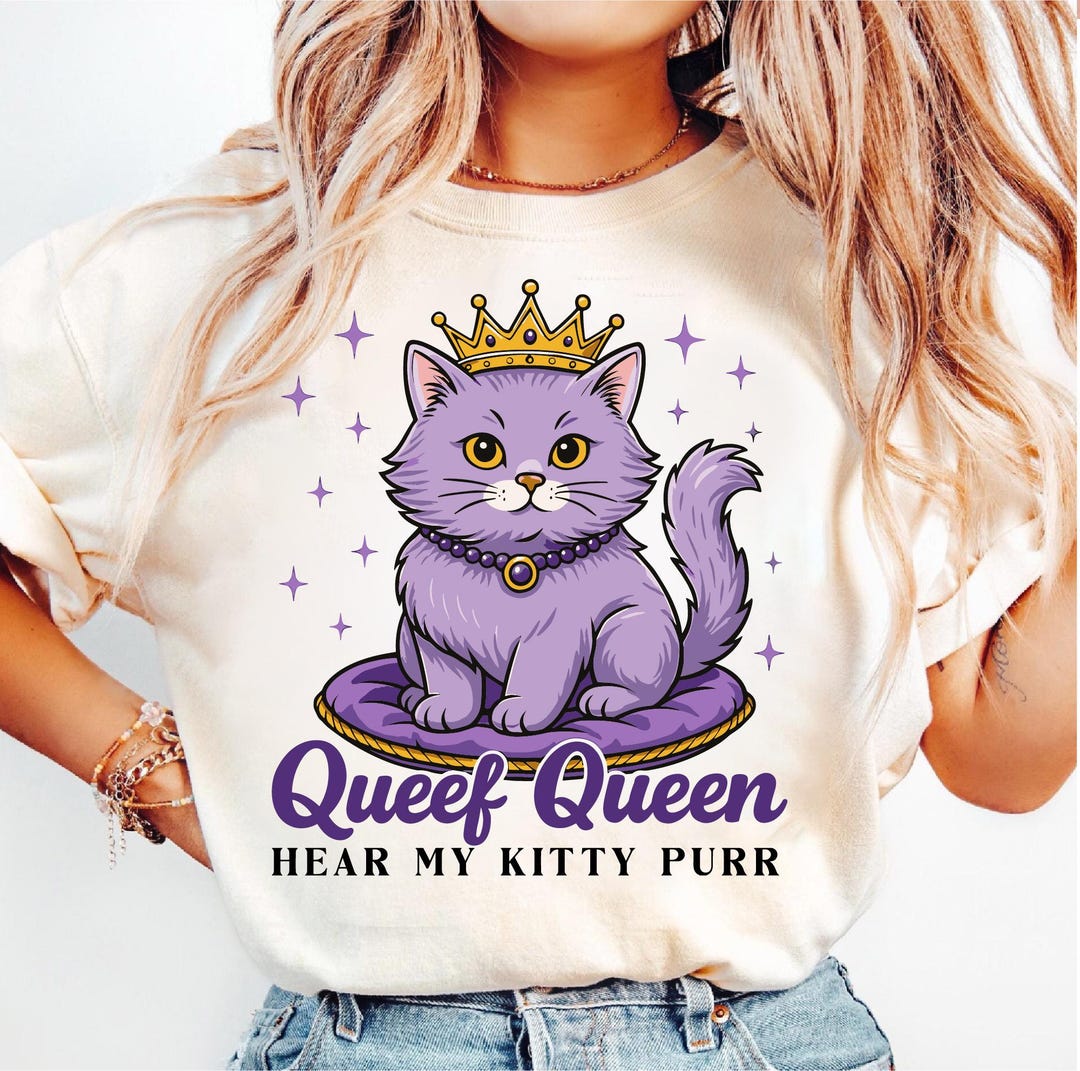 Funny Queef Queen SVG PNG, Cat Inappropriate Dirty Svg , Adult Humor ...