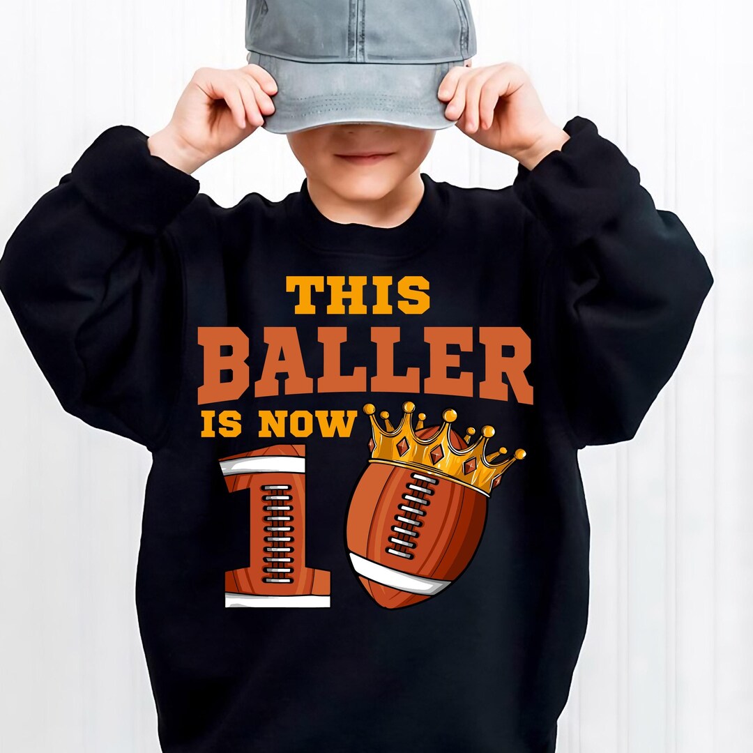 Football 10th Birthday Svg Shirt Girl Boy Football 10 Years Old Svg Png ...