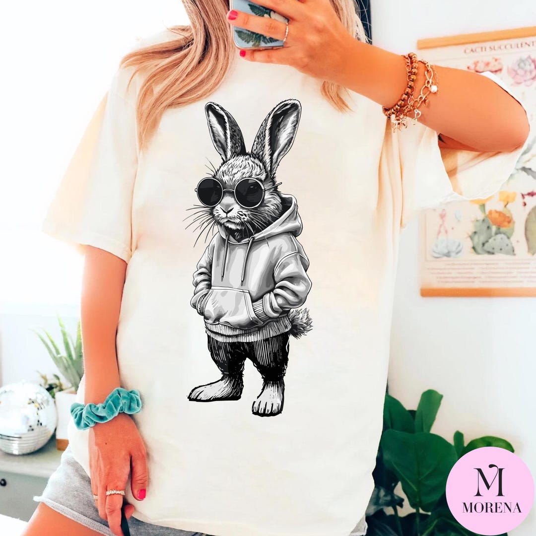 Bunny Face With Sunglasses SVG PNG, Easter Day for Boys Men Kids Svg ...