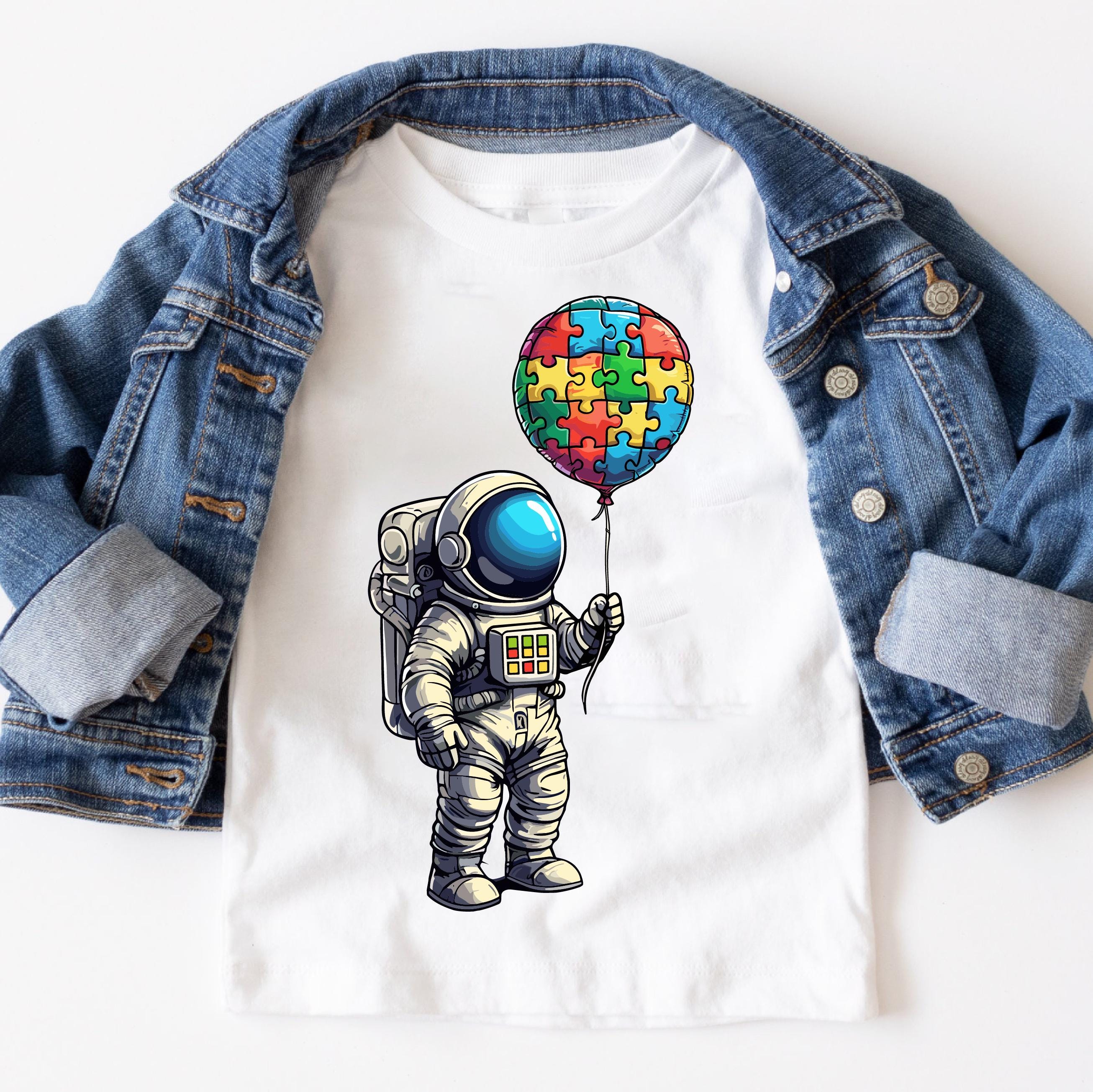 Autism Astronaut Balloon SVG PNG, Autism Awareness Space Autistic Svg ...
