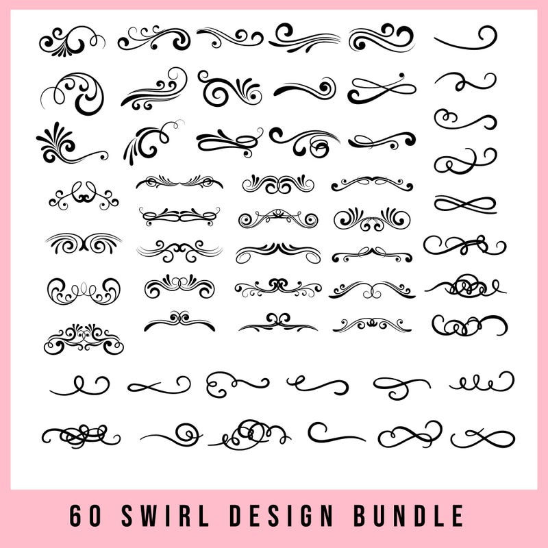 Swirl Monogram - Etsy