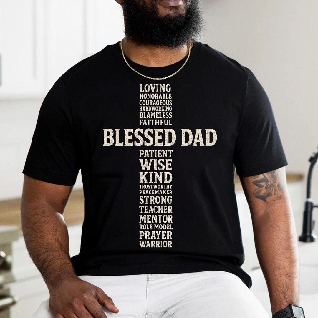 Christian Blessed Dad SVG PNG, Cross Father's Day Svg , Dad Life Papa ...