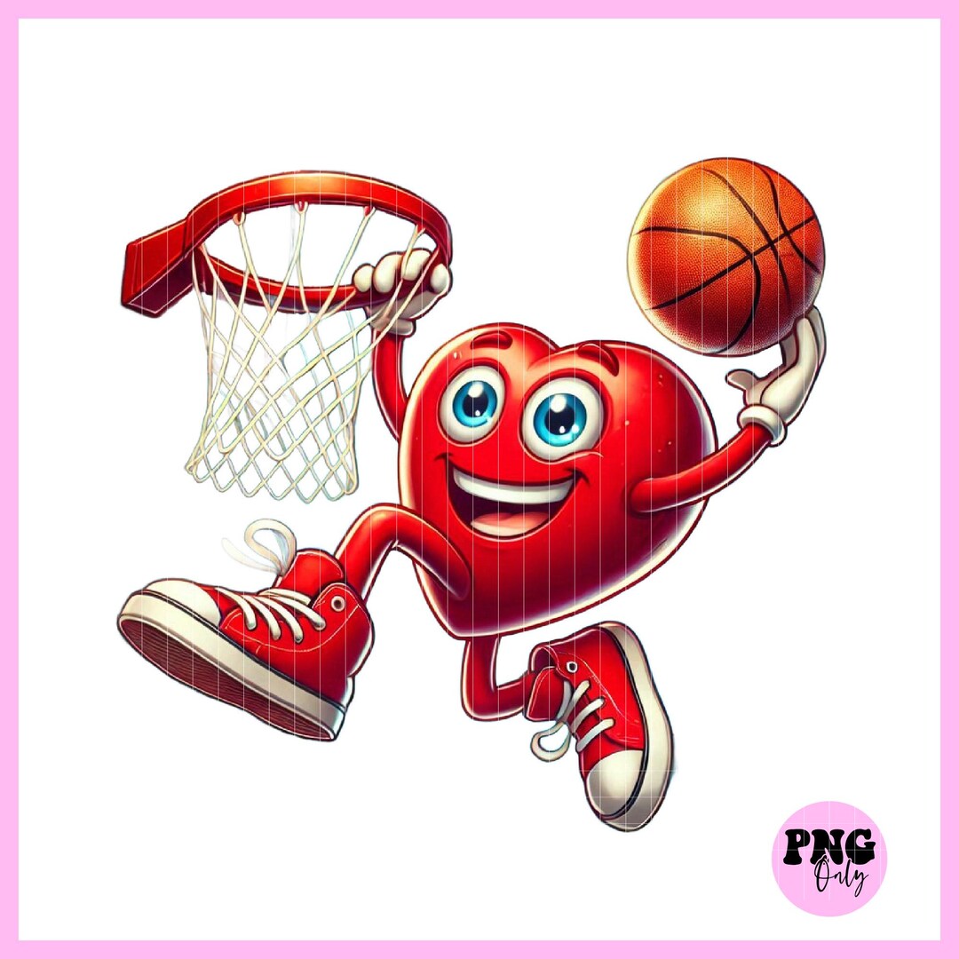 Valentine's Day SVG PNG, Heart Basketball Team Player Svg File Shirt ...