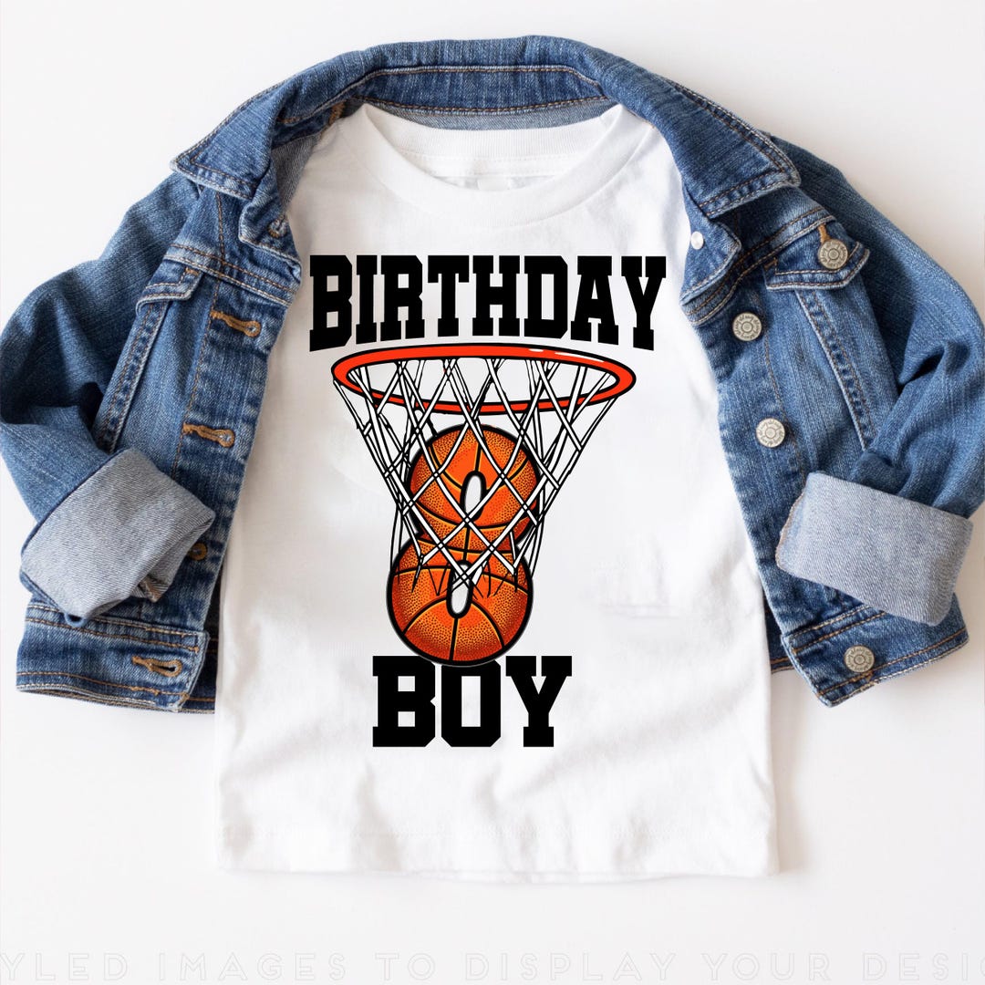 Basketball 8th Birthday Svg Shirt Boy Basketball 8 Years Old Svg , Png ...