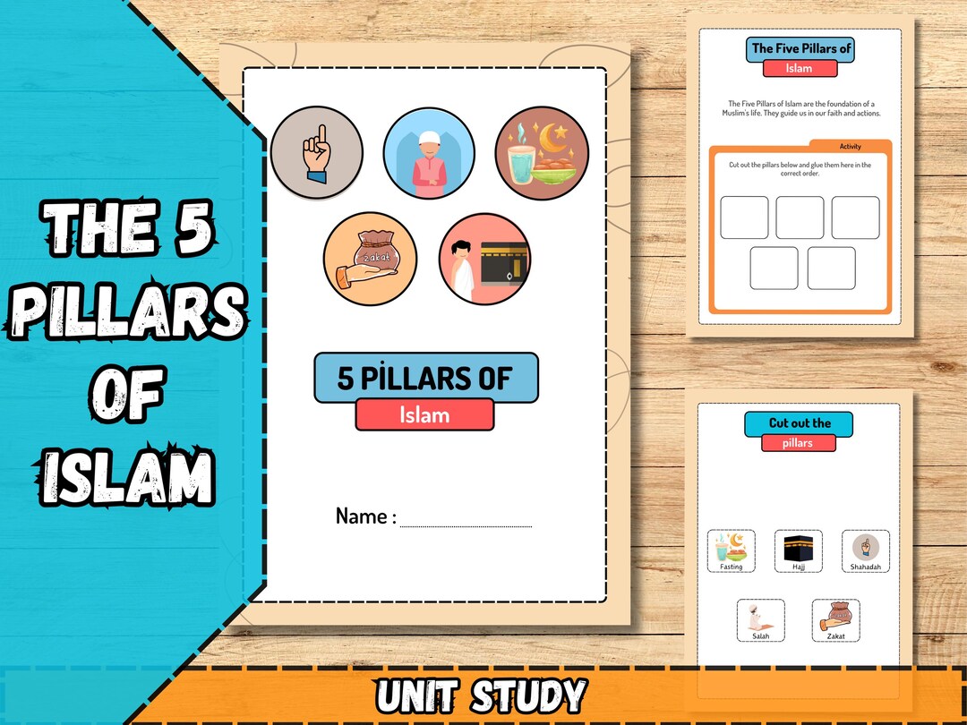 Fun and Engaging 5 Pillars of Islam Unit Study for Kids Islamic Cut and ...