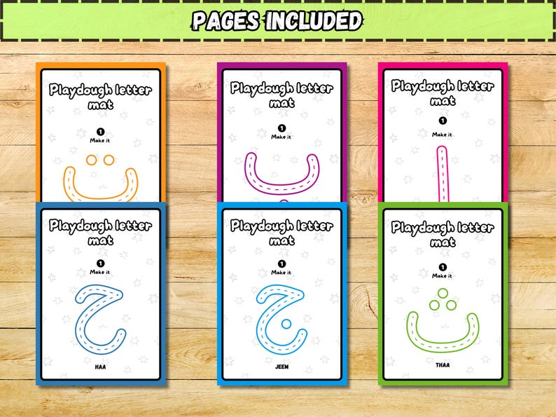 Arabic Alphabet Playdough Mats Fun Hands-on Learning for Kids Arabic ...