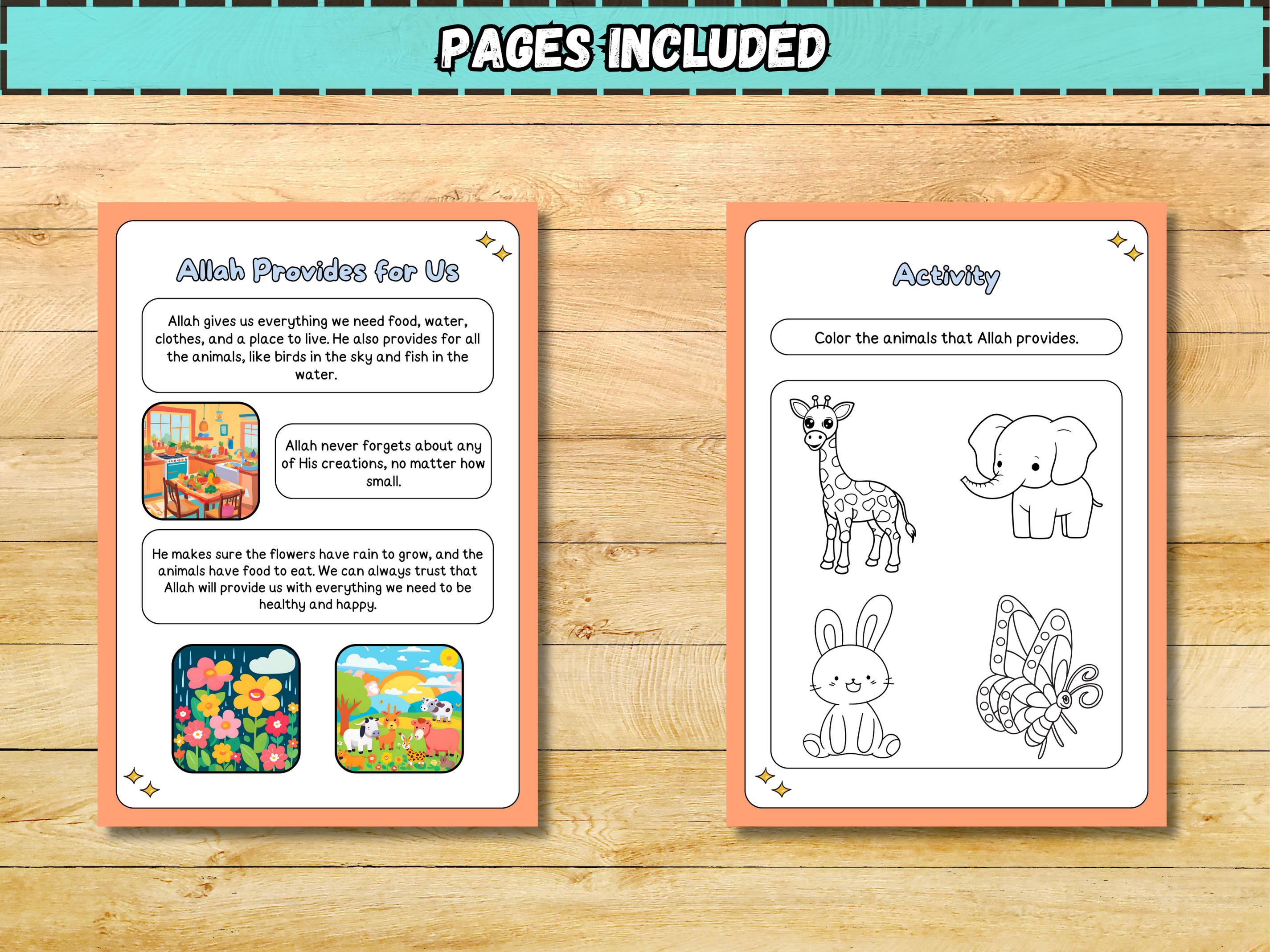 Understanding Allah Activity Book Islamic Printable for Kids Homeschool ...