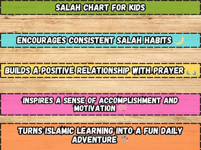 Printable Salah Tracker for Kids Daily Prayer Habit Tracker Muslim ...