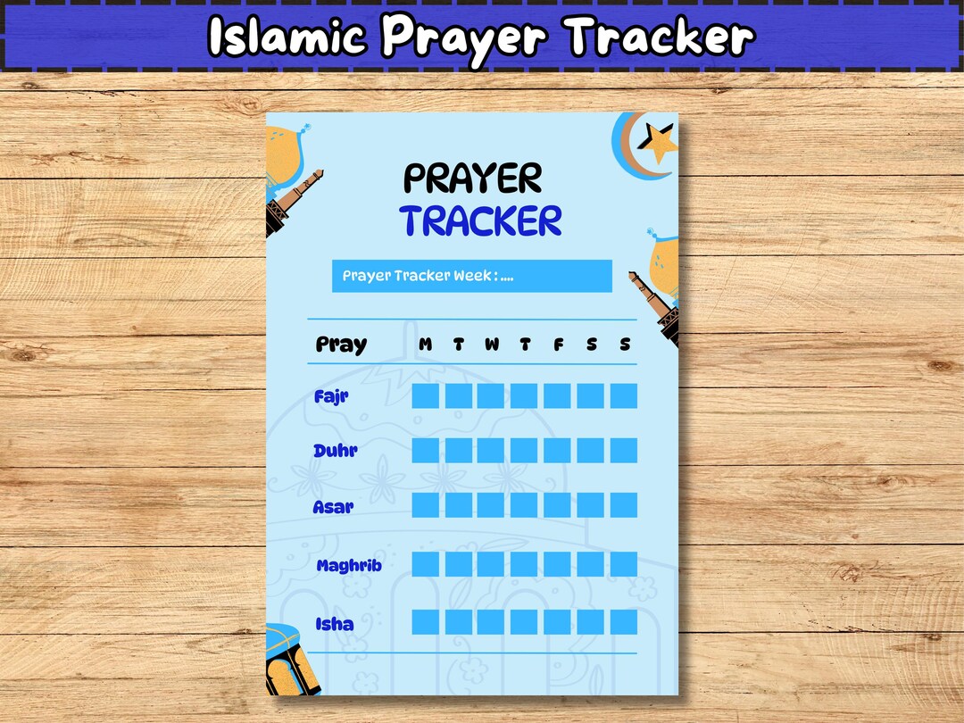 Track Your Child's Salah With Ease Islamic Prayer Checker for Kids Fun ...