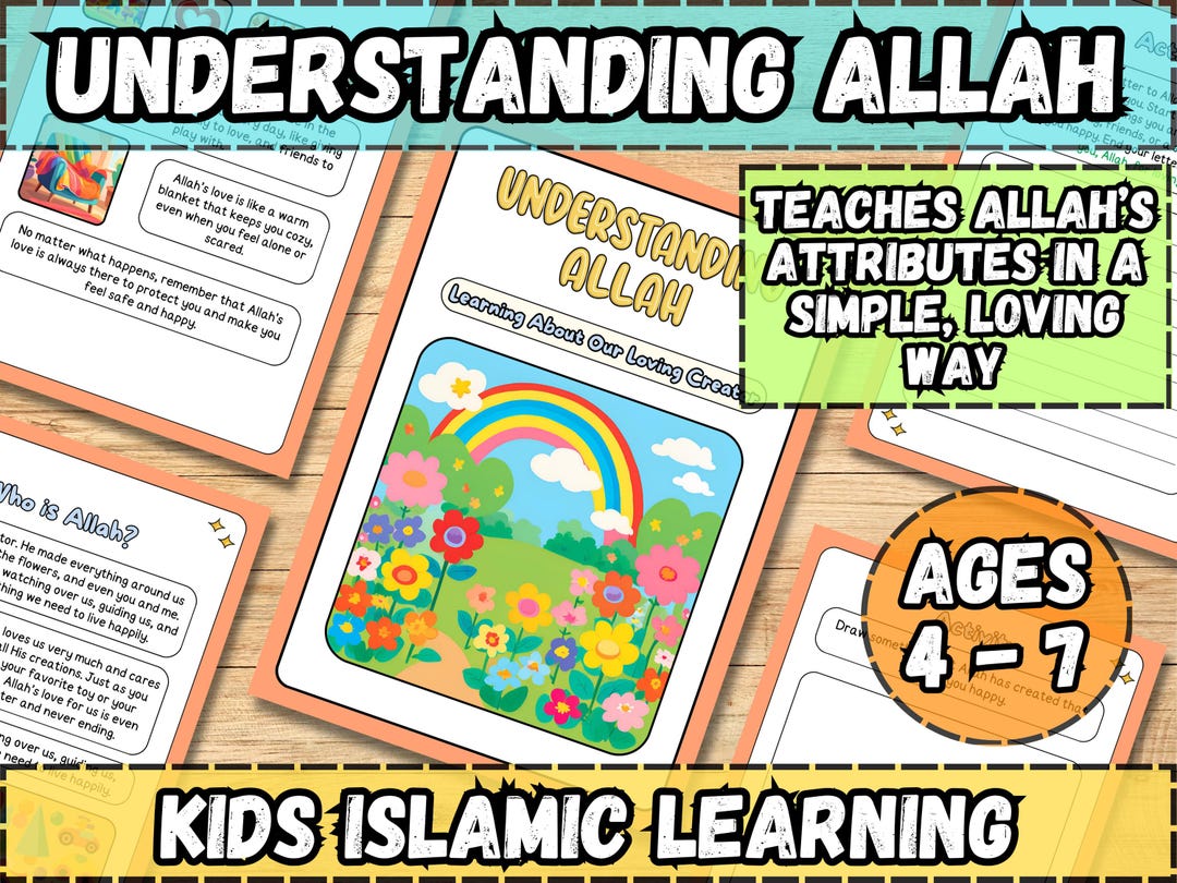 Understanding Allah Activity Book Islamic Printable for Kids Homeschool ...