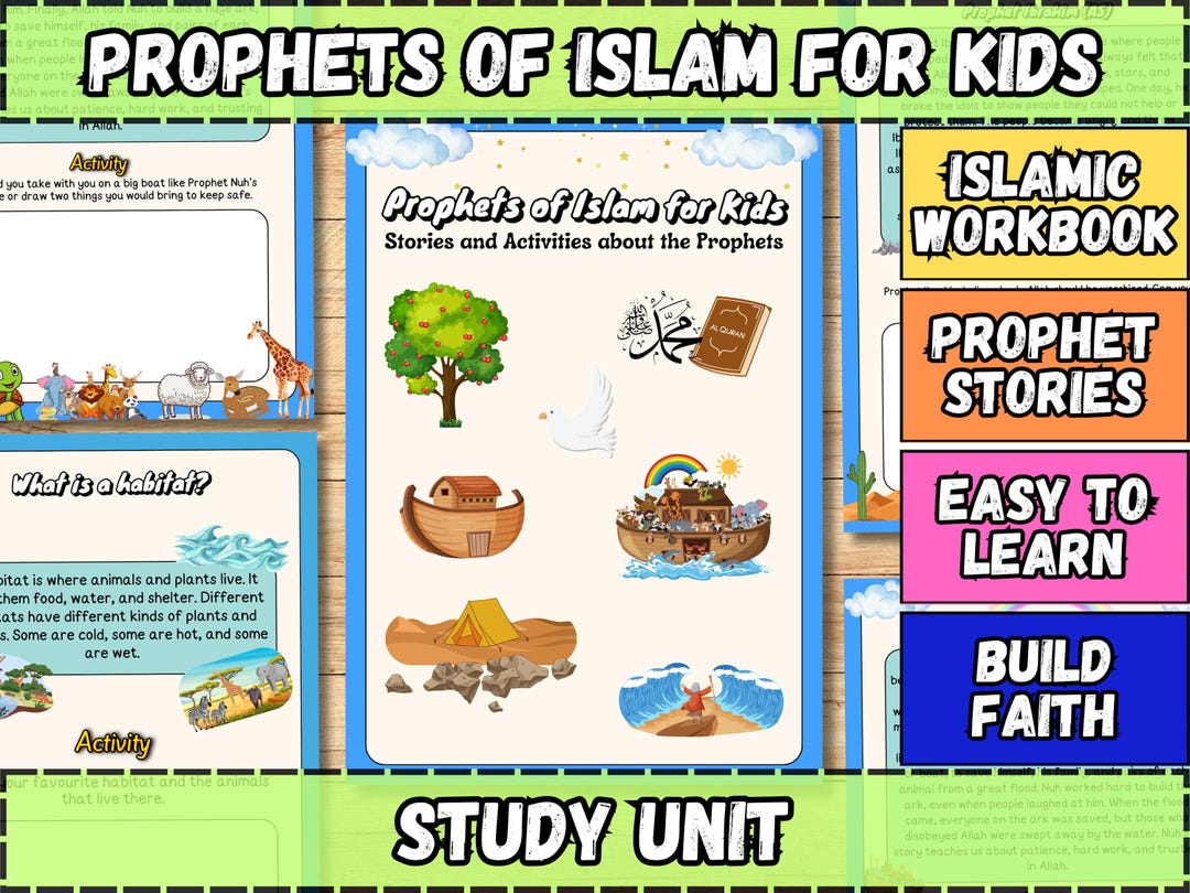 Prophets in Islam Islamic Worksheet Teach Islam Learn Islam - Etsy UK