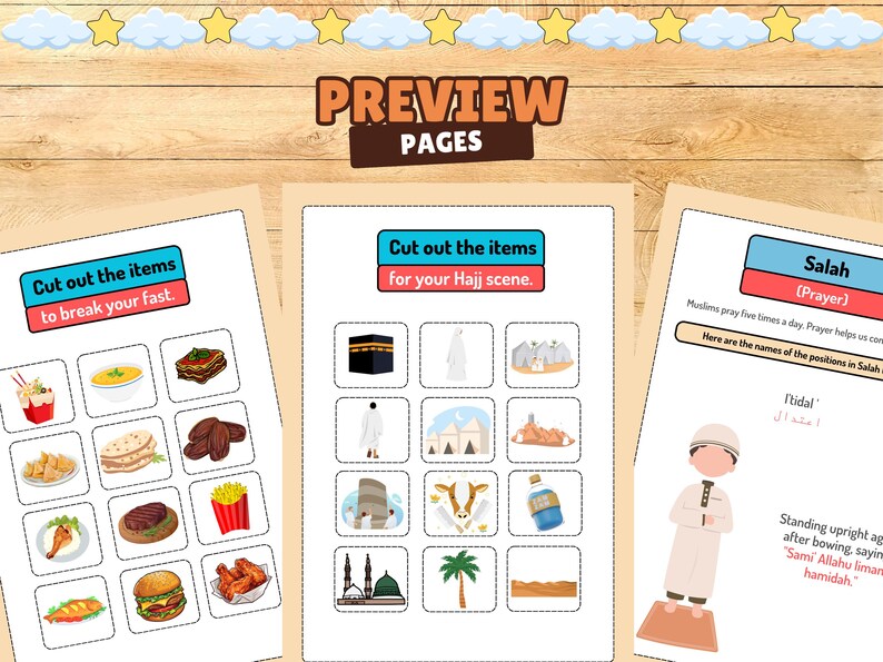 5 Pillars of Islam Activity Book, Islamic Learning Printable, Kids ...