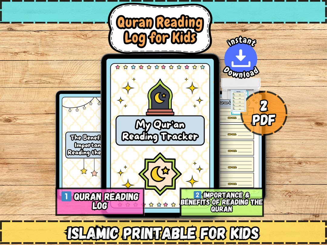 Quran Reading Log for Kids | Islamic Activity PDF | Quran Tracker ...