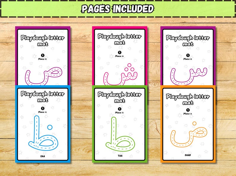 Arabic Alphabet Playdough Mats Fun Hands-on Learning for Kids Arabic ...