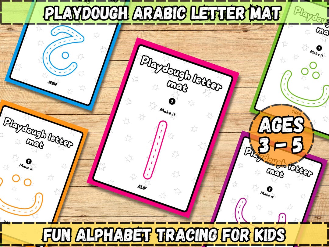 Arabic Alphabet Playdough Mats Fun Hands-on Learning for Kids Arabic ...
