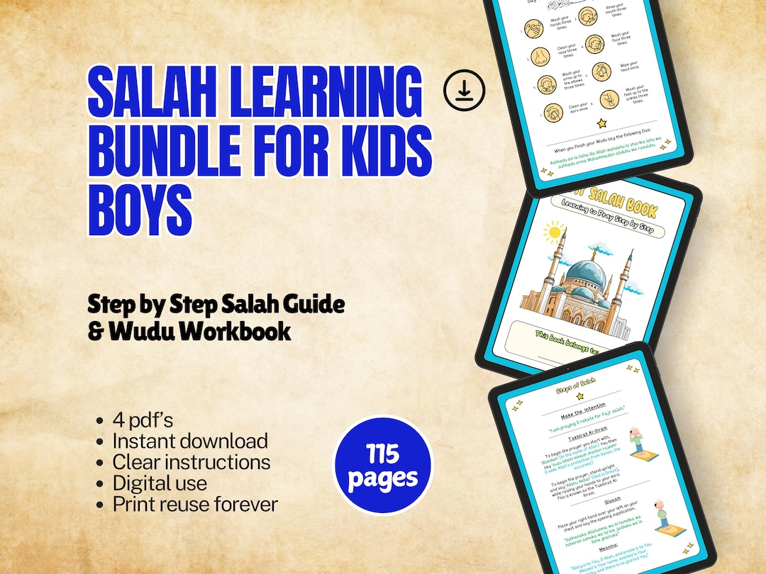 Salah for Kids, Salah Steps, Learn Salah Islam Prayer, How to Pray for ...