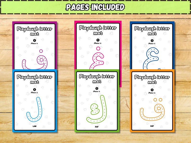 Arabic Alphabet Playdough Mats Fun Hands-on Learning for Kids Arabic ...