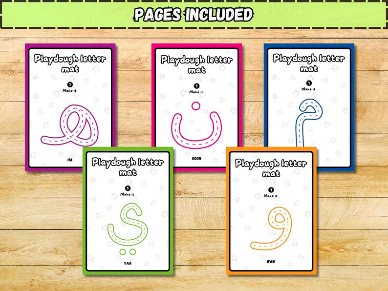 Arabic Alphabet Playdough Mats Fun Hands-on Learning for Kids Arabic ...