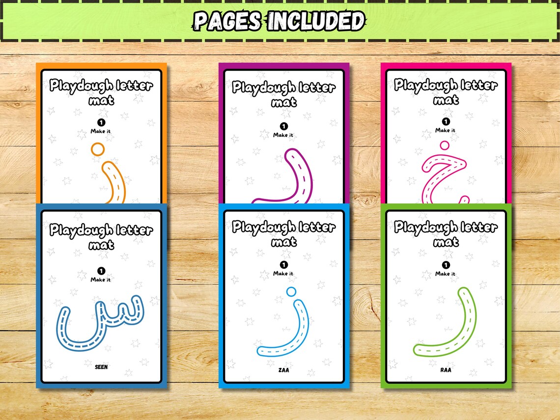 Arabic Alphabet Playdough Mats Fun Hands-on Learning for Kids Arabic ...