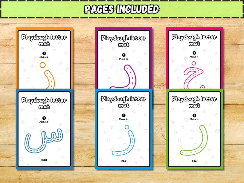 Arabic Alphabet Playdough Mats Fun Hands-on Learning for Kids Arabic ...